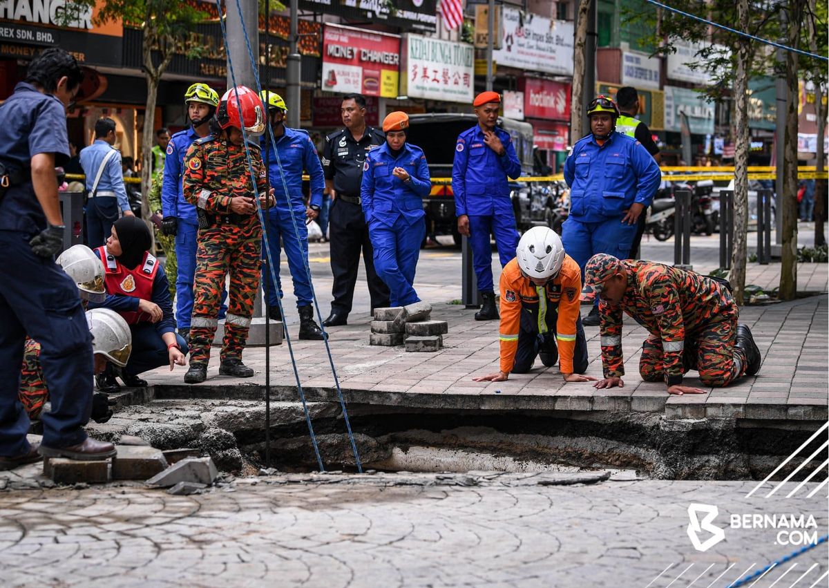 Jalan Masjid India sinkhole caused by human activities, weather ...
