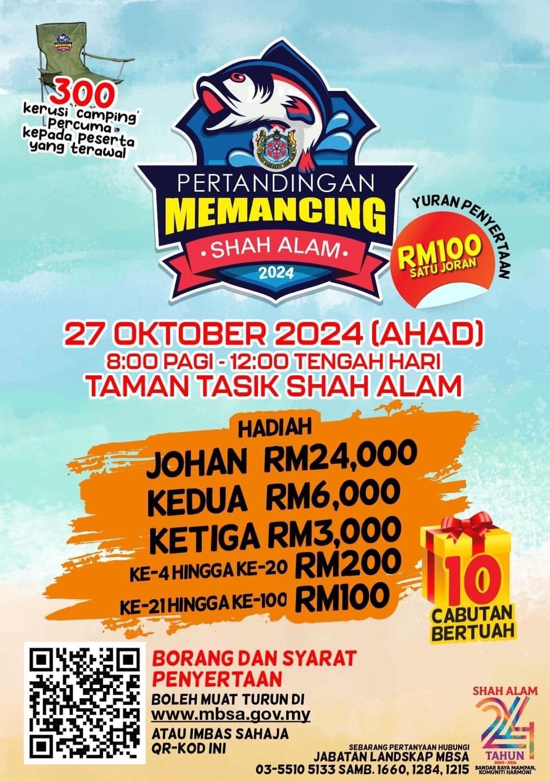 MBSA anjur pertandingan memancing, tawar hadiah wang tunai lebih RM44 ...